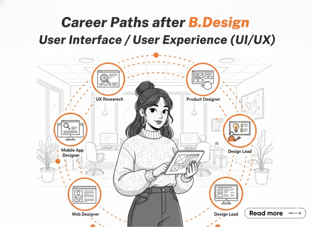 Career Paths after B.Design User interface/ User Experience (UI/UX)